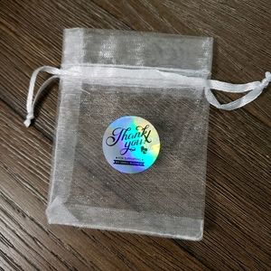 Party Supplies | New 2 White Sheer Organza Bags And 30 Thank You ...